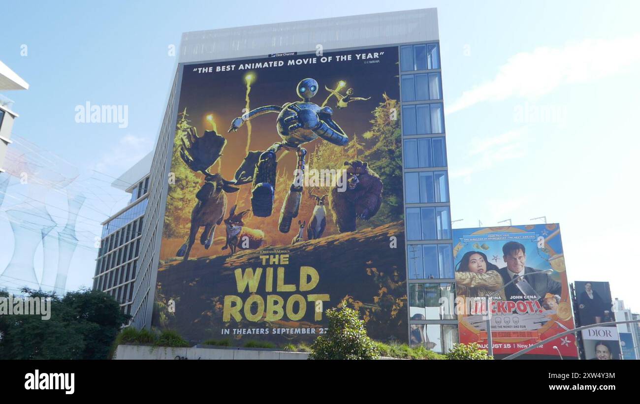 Los Angeles, California, USA 11th August 2024 The Wild Robot Billboard ...