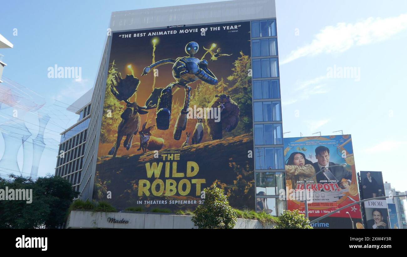 Los Angeles, California, USA 11th August 2024 The Wild Robot Billboard ...