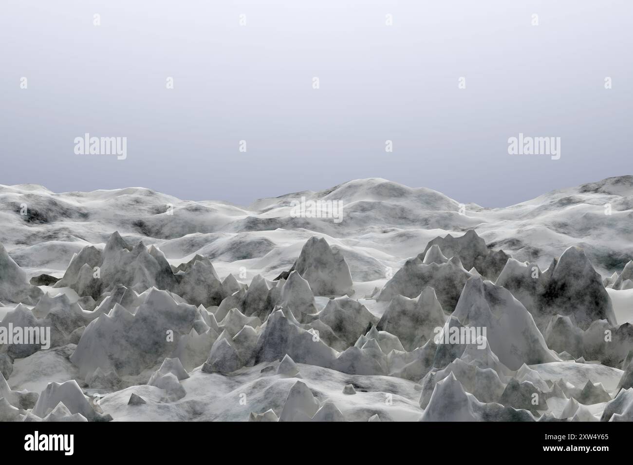 Fantastic Sci-fi landscape on alien desert planet with amazing rock ...