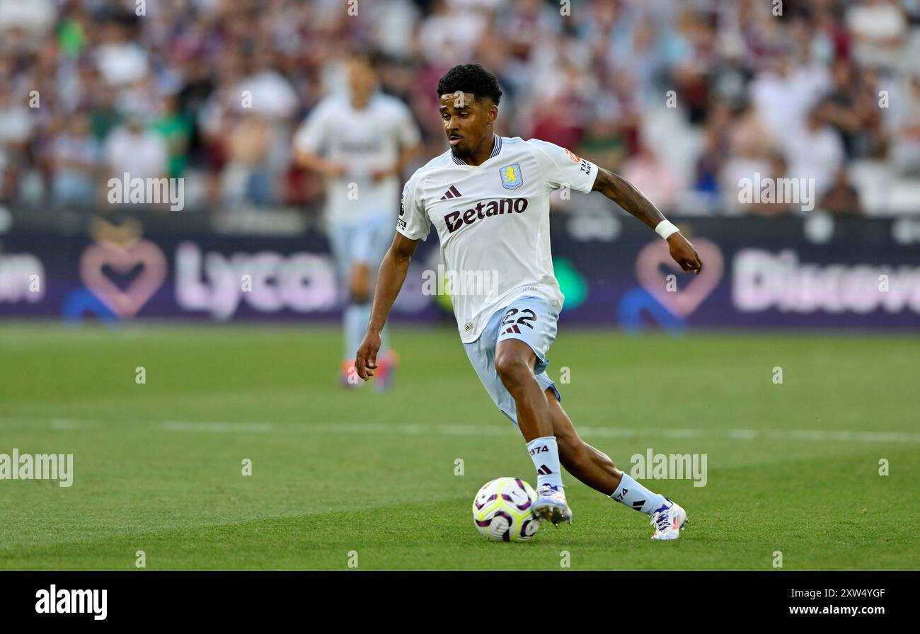 London, UK. 17th Aug, 2024. Ian Maatsen (Aston Villa) during the West Ham vs Aston Villa Premier ...