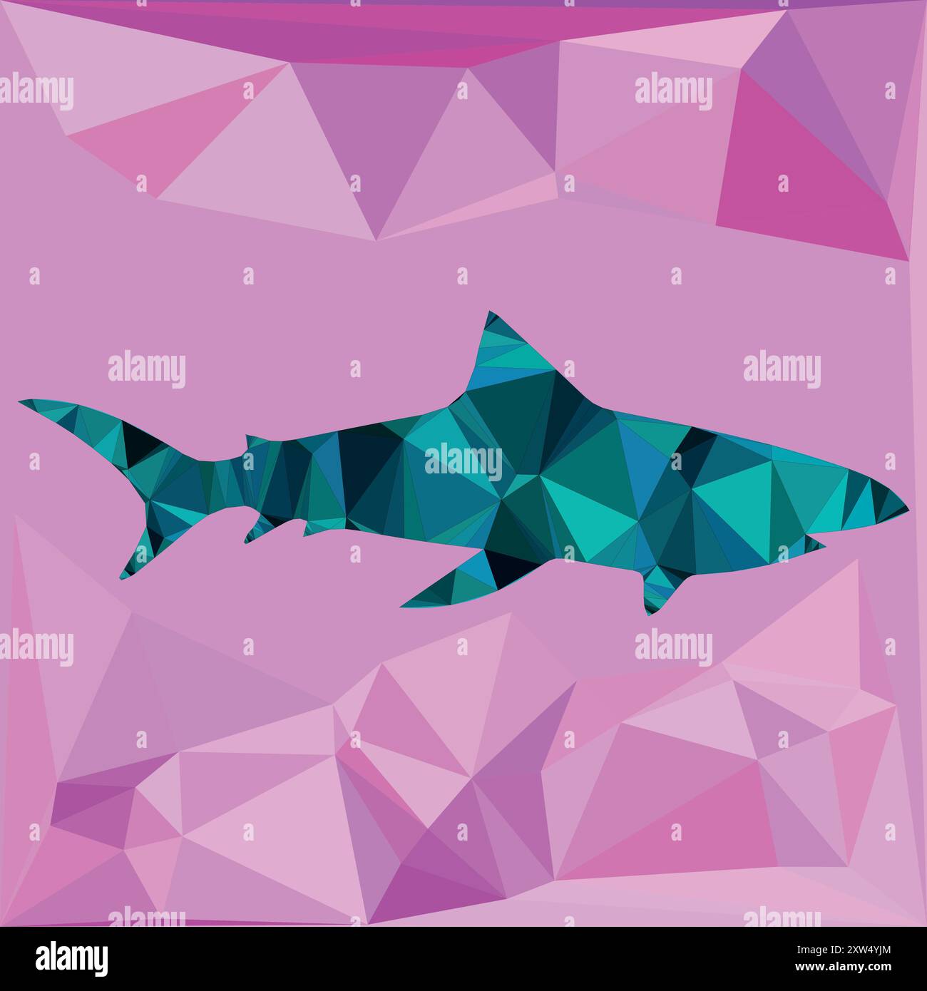 Polygon shark vector hi-res stock photography and images - Alamy