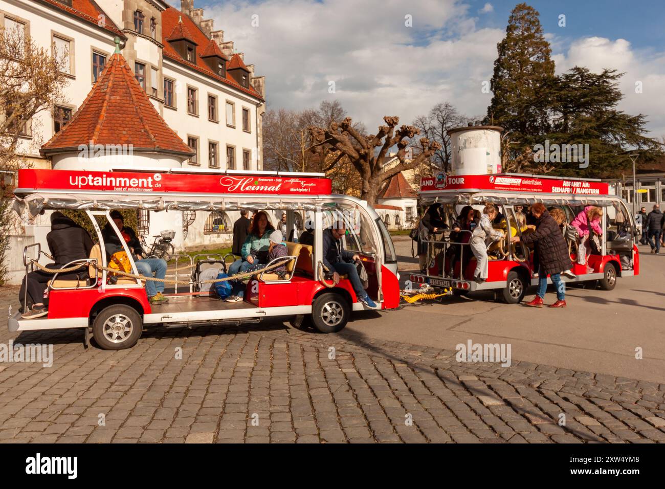 LINDAU, GERMANY - MARCH 2, 2024: Lindau old town tour on an island in ...