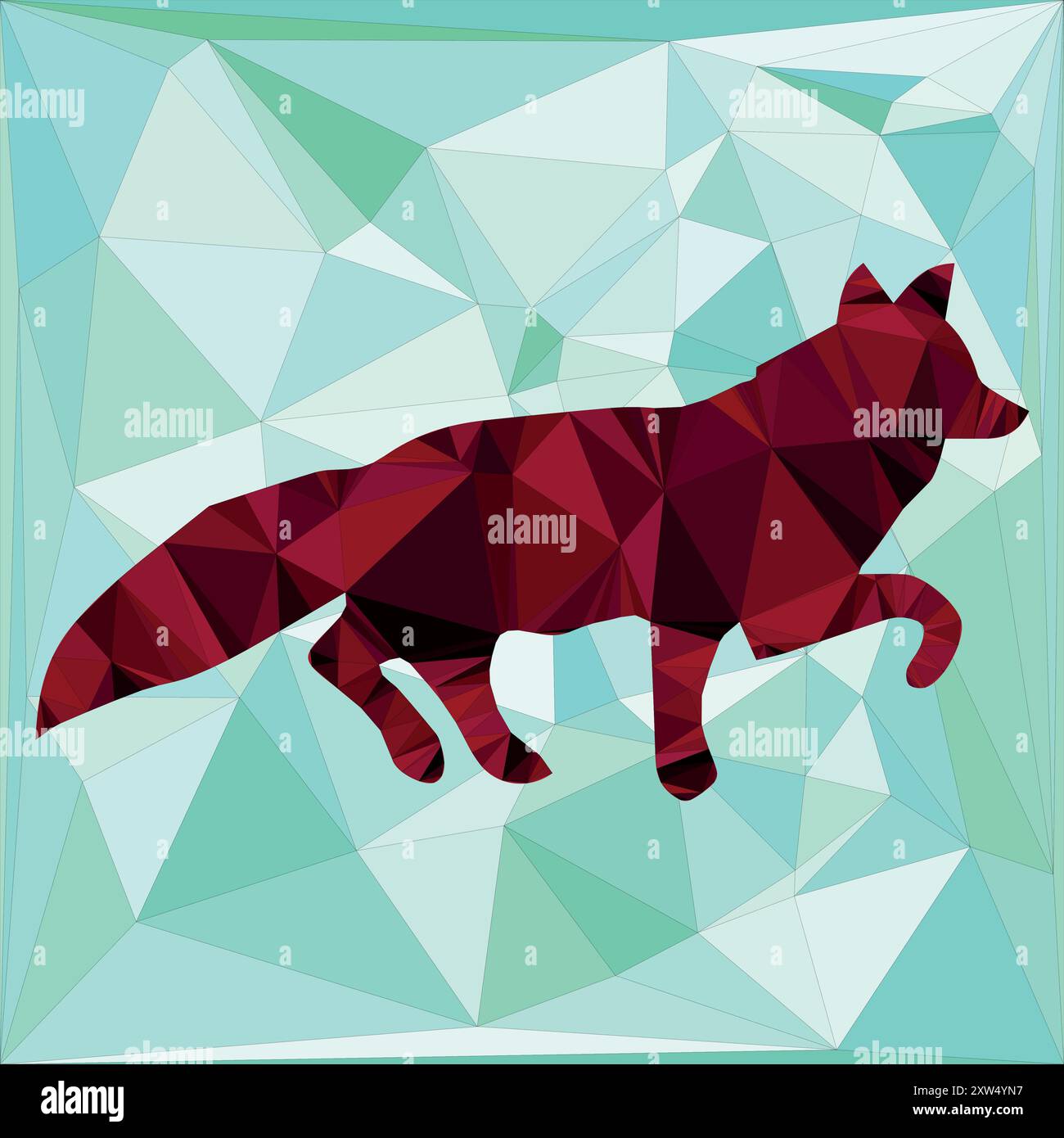 triangular fox polygon abstract illustration logo artwork design Stock Vector Image & Art - Alamy