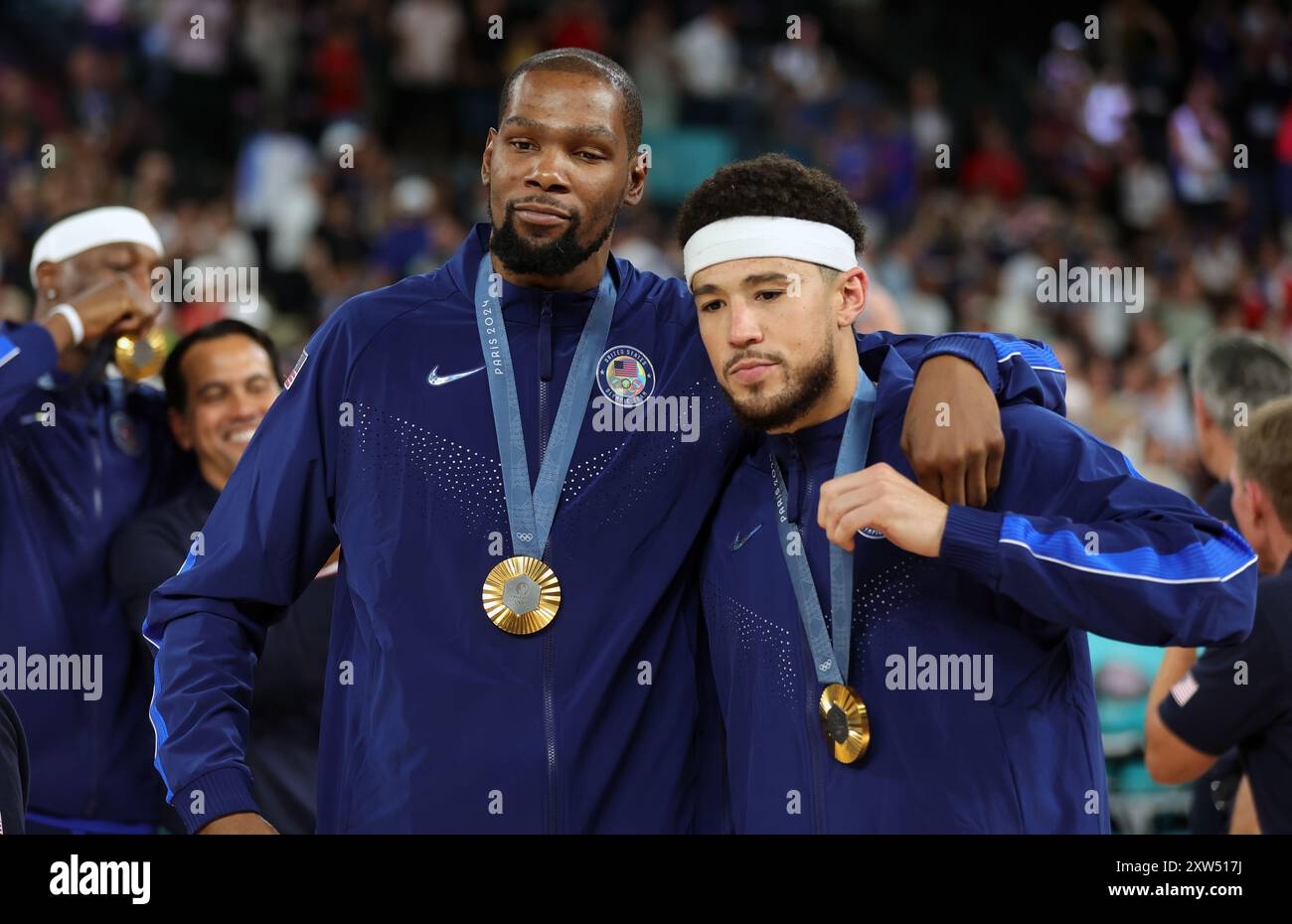 PARIS, FRANCE - AUGUST 10: Gold medalists Kevin Durant of United States ...