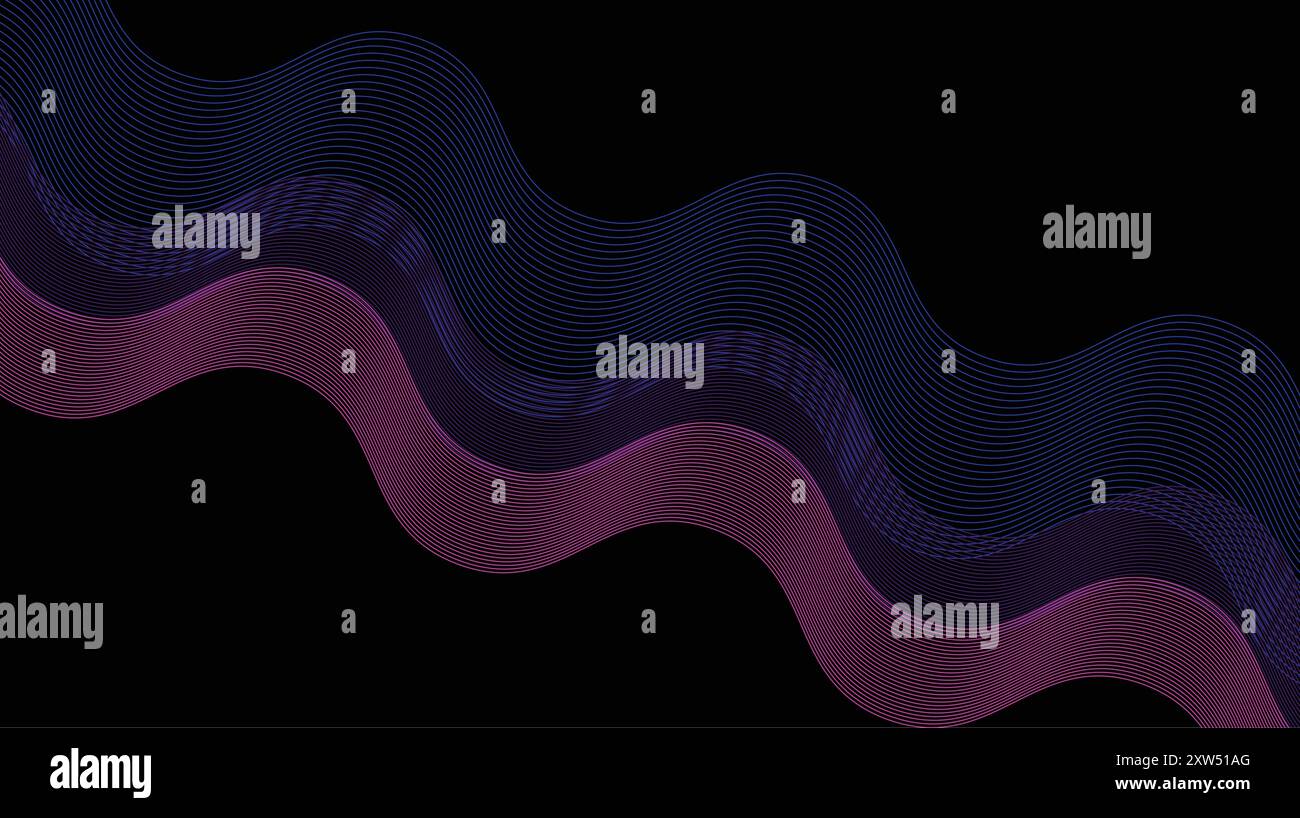 Wavy purple blue lines Stock Vector Images - Alamy