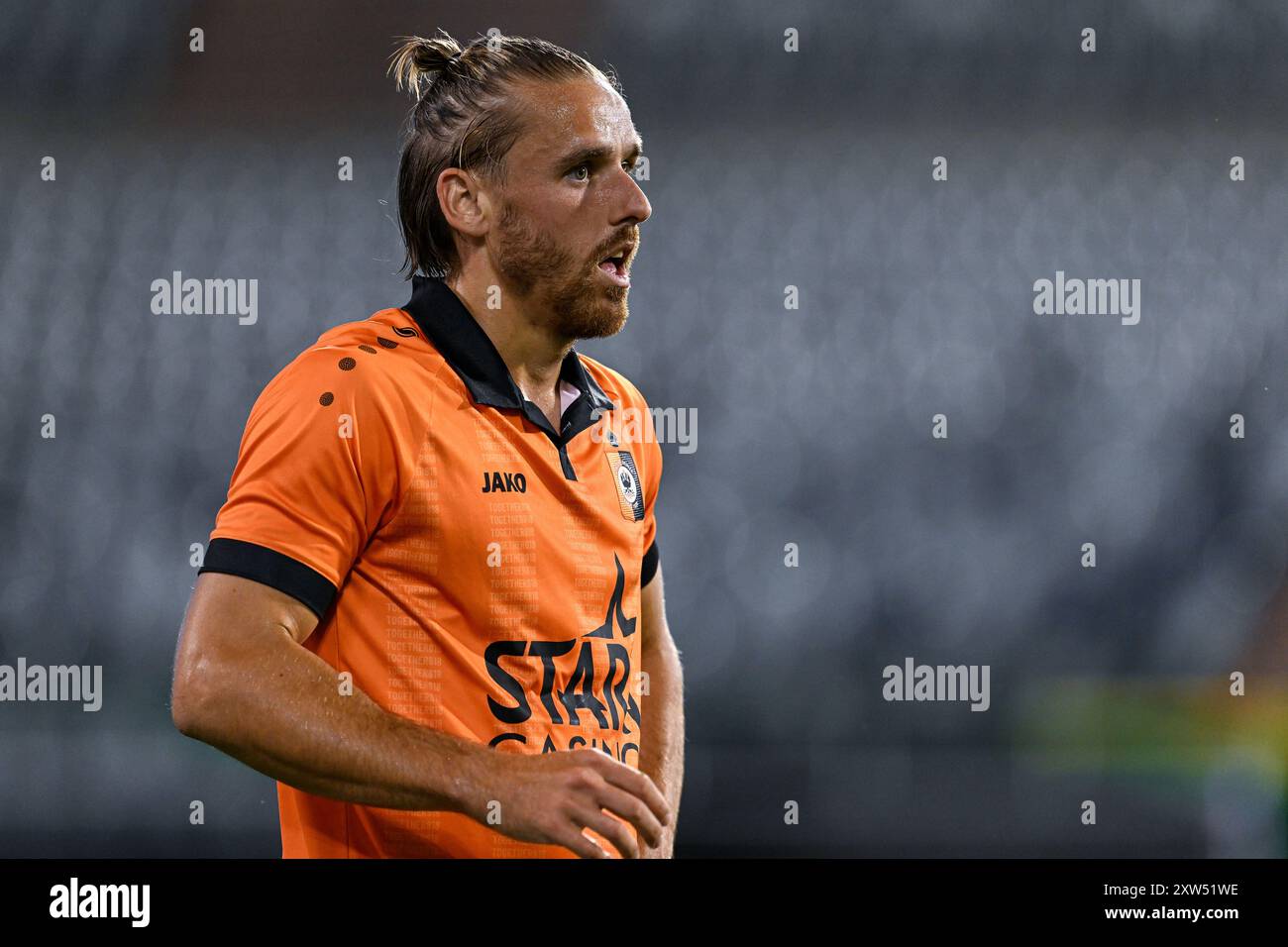 Alessio Staelens (7) of KMSK Deinze pictured during a soccer game ...