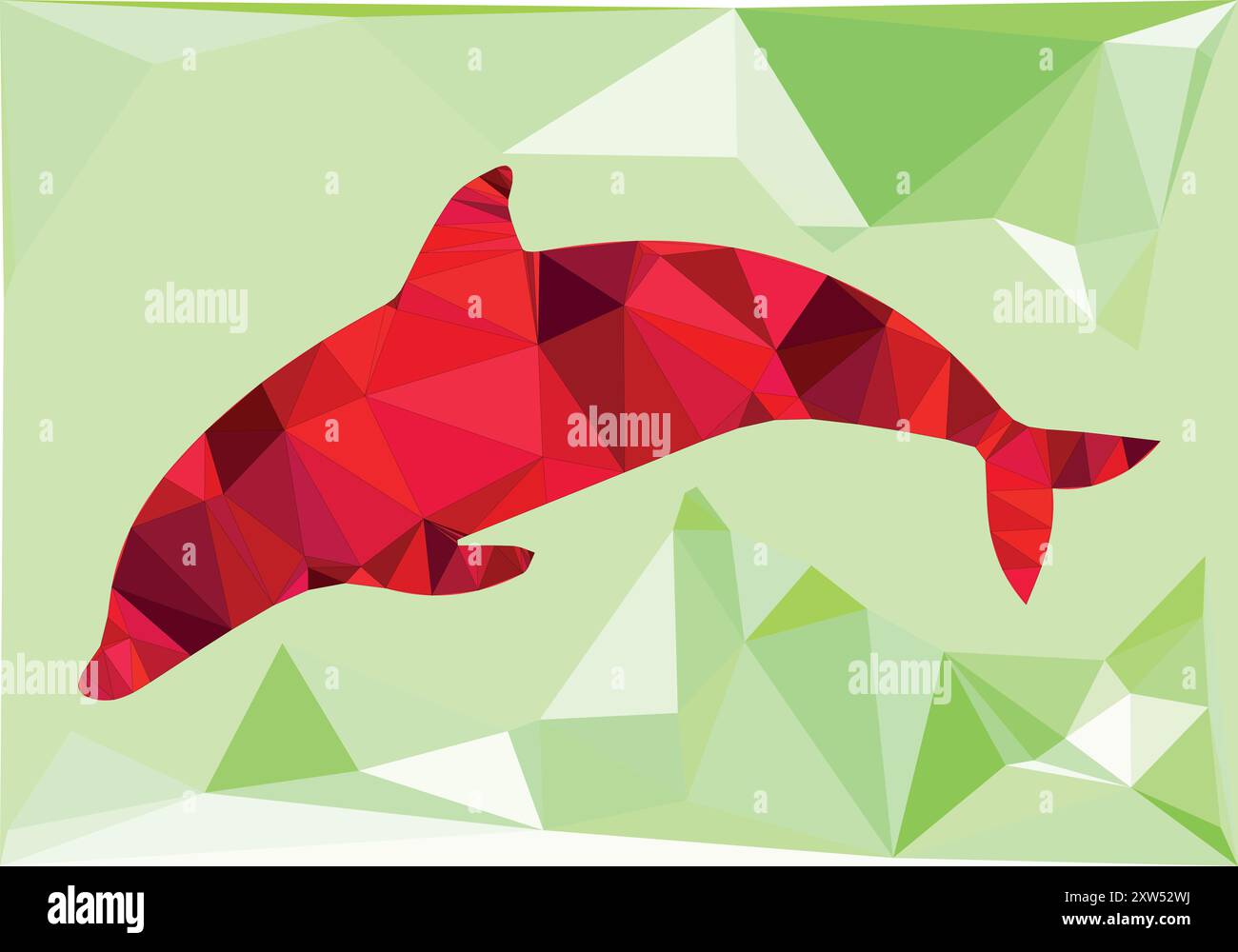 polygon triangle dolphin vector illustration artwork design Stock ...