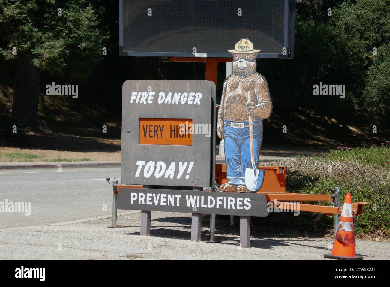 Los Angeles, California, USA 12th August 2024 Fire Danger Very High ...