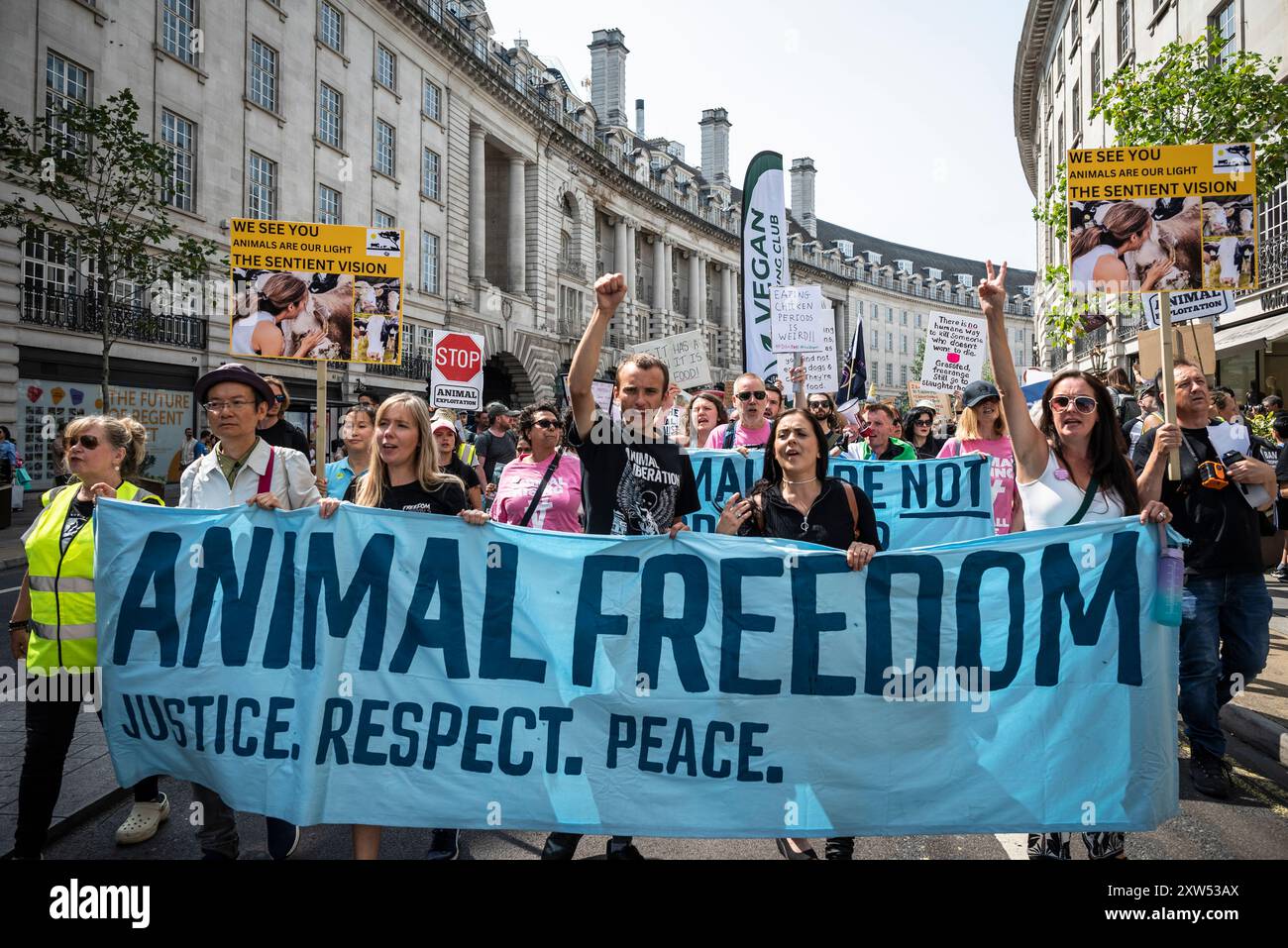National Animal Rights March, London, England, UK, 17 August 2024 Stock ...