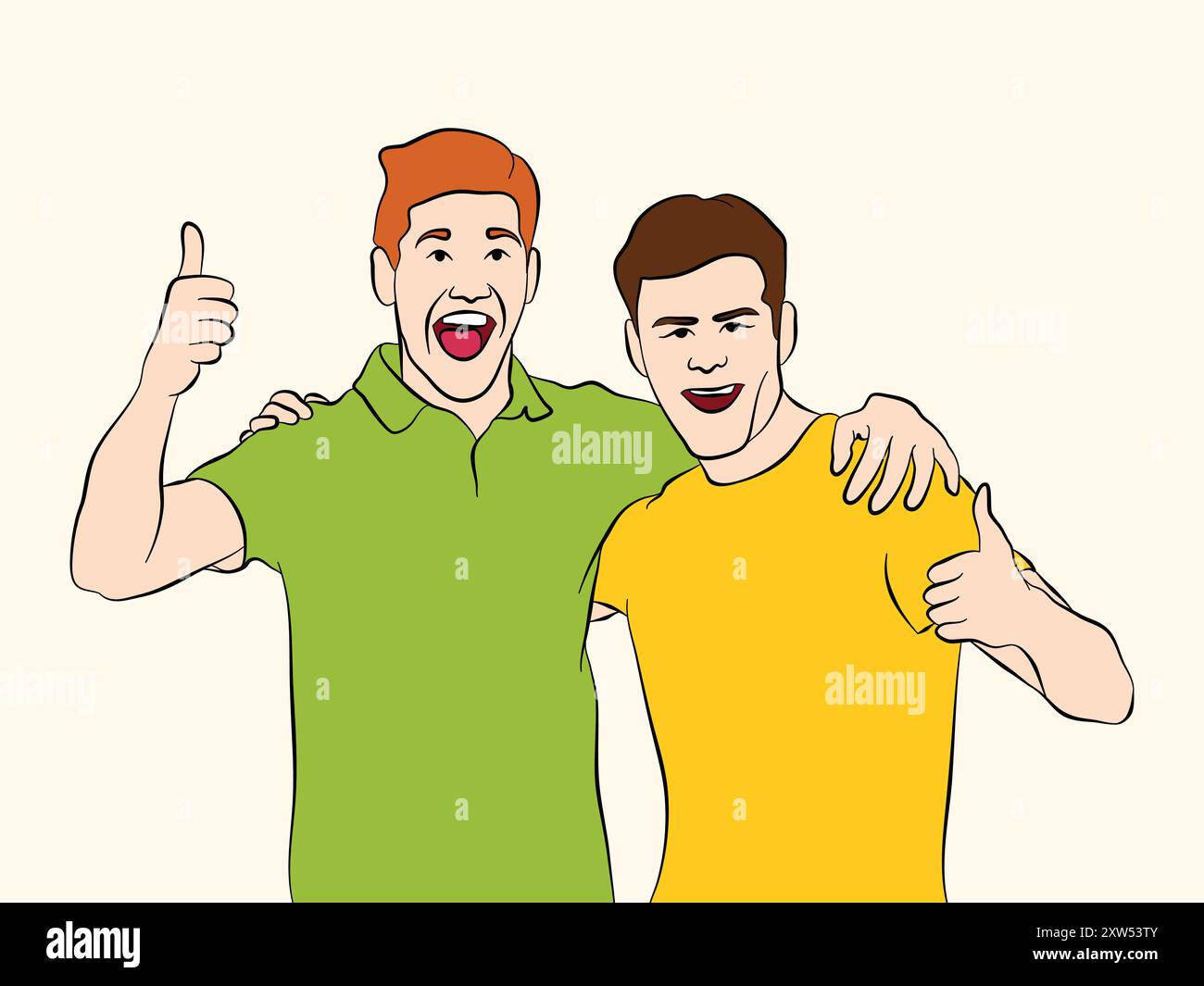 Diverse people friends fun bonding Stock Vector Images - Alamy
