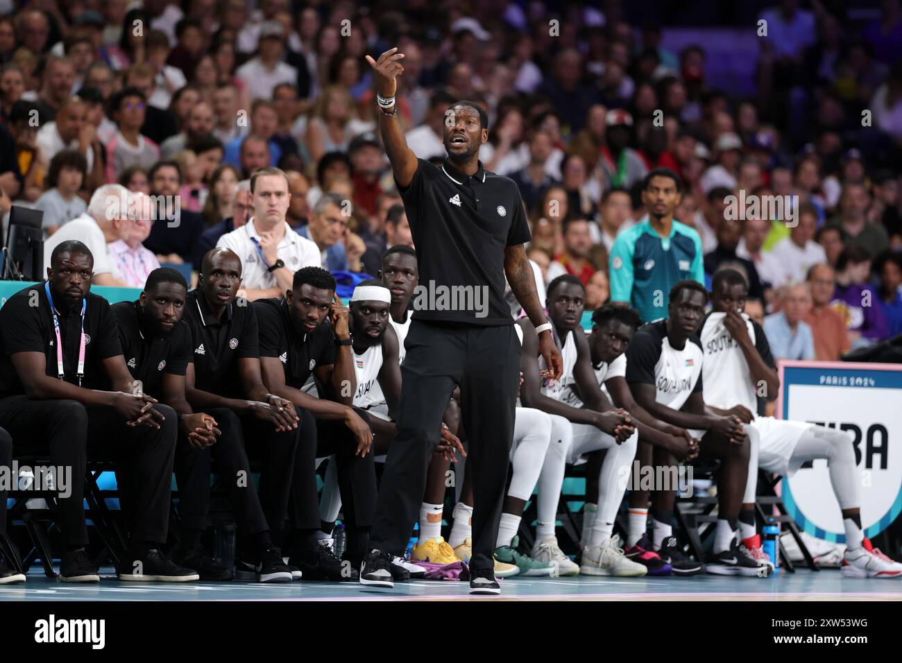 LILLE, FRANCE - JULY 28: Royal Ivey head coach of South Sudan during ...
