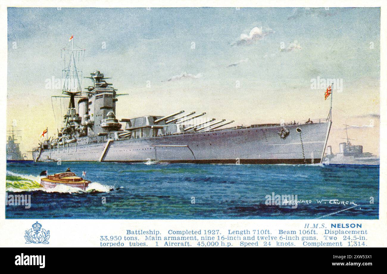 A Second World War period vintage postcard depicting the Royal Navy ...