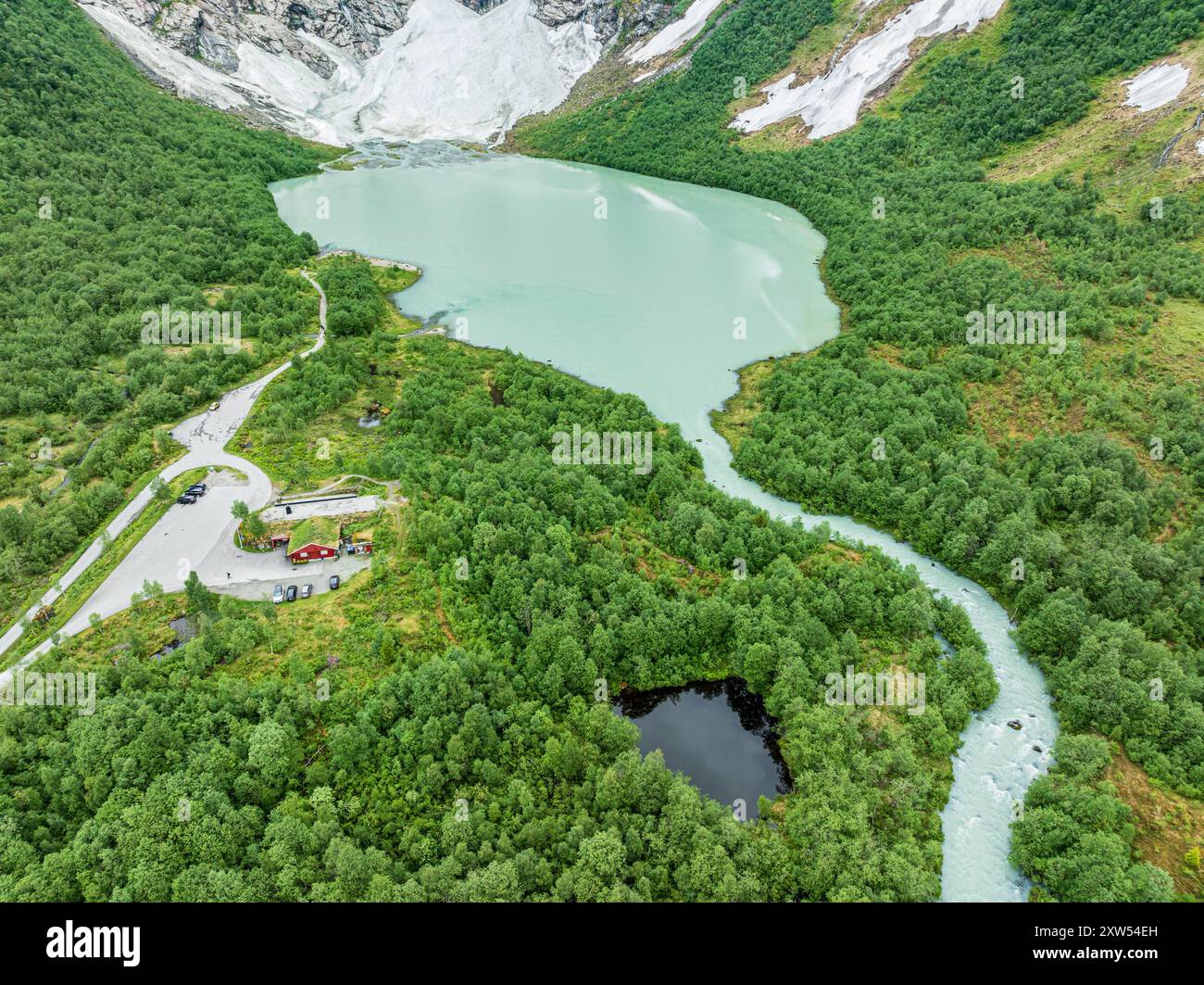 Aerial view bøyabreen glacier hi-res stock photography and images - Alamy