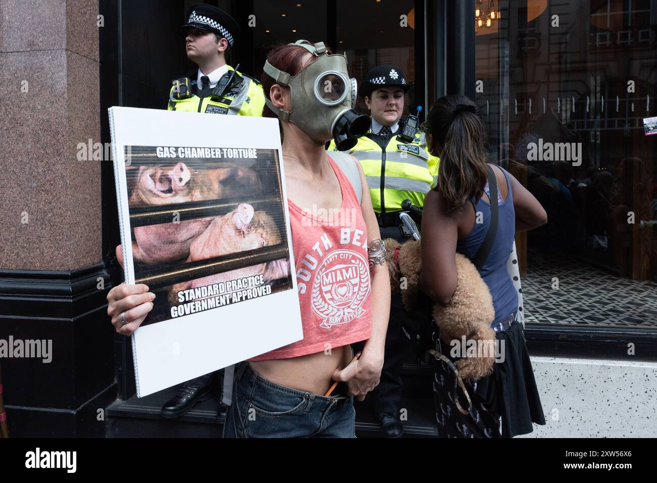 London, UK. 17 August, 2024. A woman stands outside an Angus Steakhouse ...