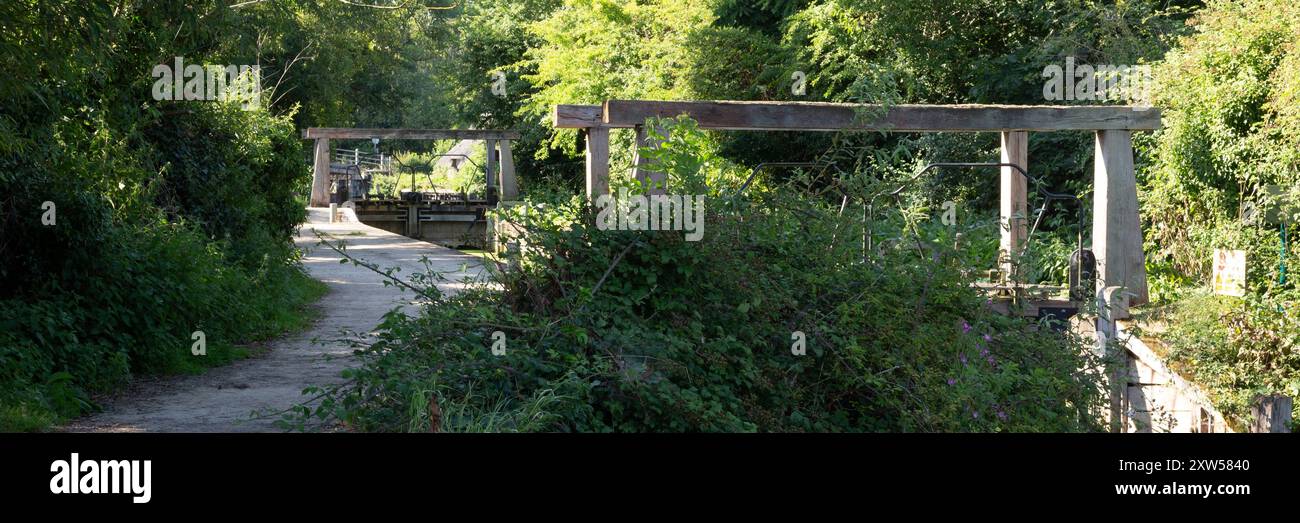 EAST BERGHOLT, SUFFOLK, UK - JULY 29, 2024: Panorama view of Flatford ...