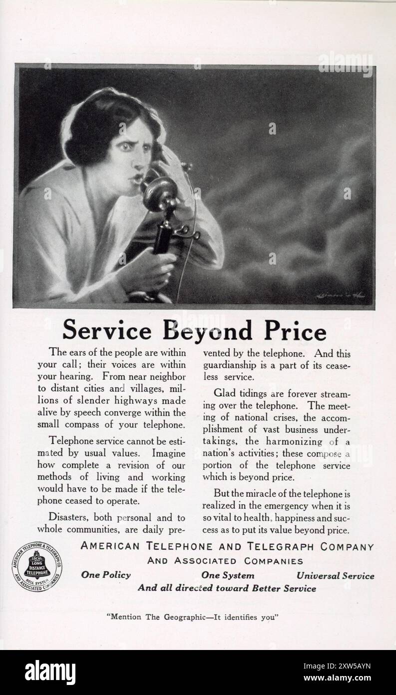 1920s telephone ad hi-res stock photography and images - Alamy