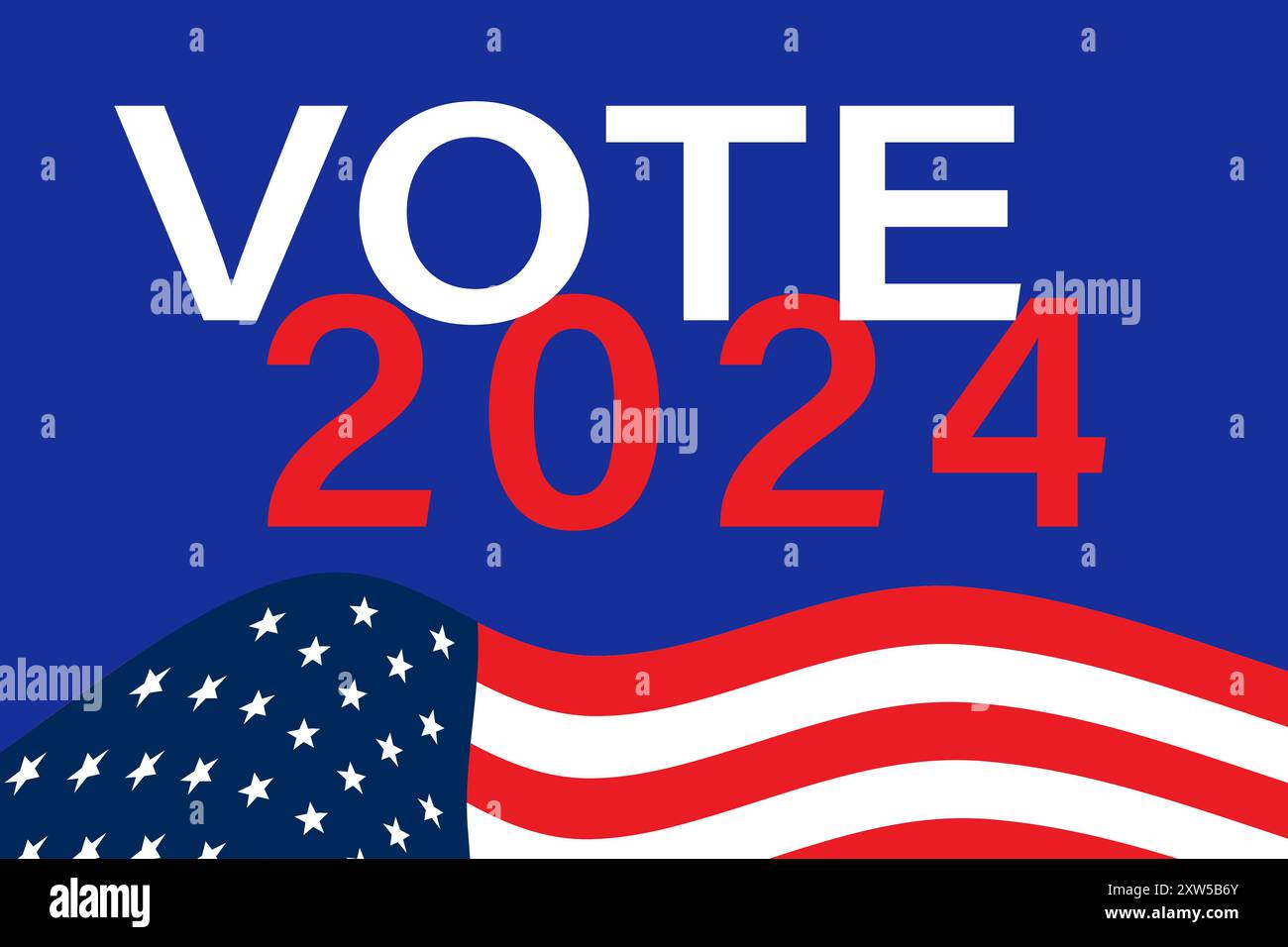2024 presidential elections banner with us flag Stock Vector Image ...