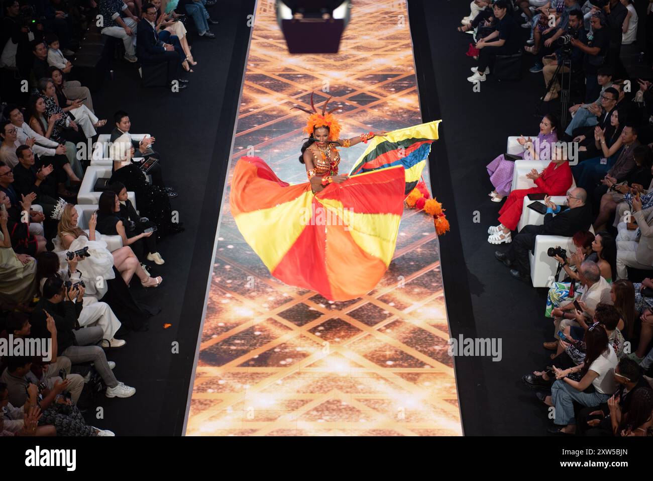 Kenia Bonilla from ECUADOR, poses on stage during National Costume ...