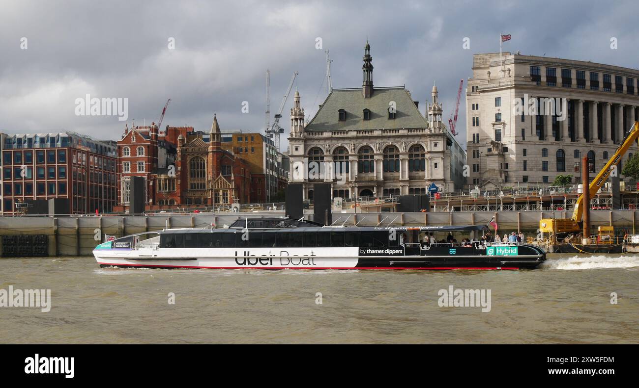 The Thames from the Thames Clipper Stock Photo - Alamy