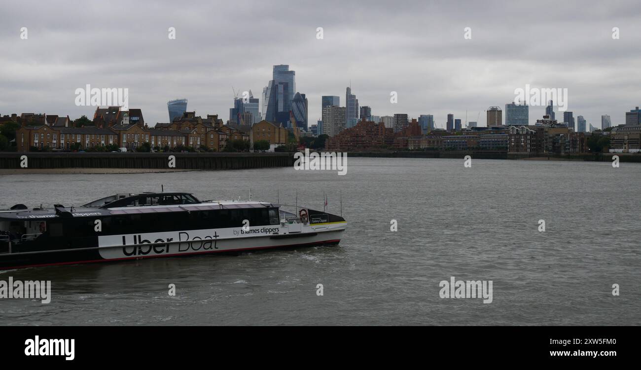 The Thames from the Thames Clipper Stock Photo - Alamy