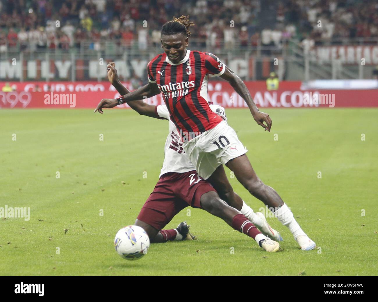 Rafel Leao of AC Milan and Dembele of Torino FC during the Italian ...