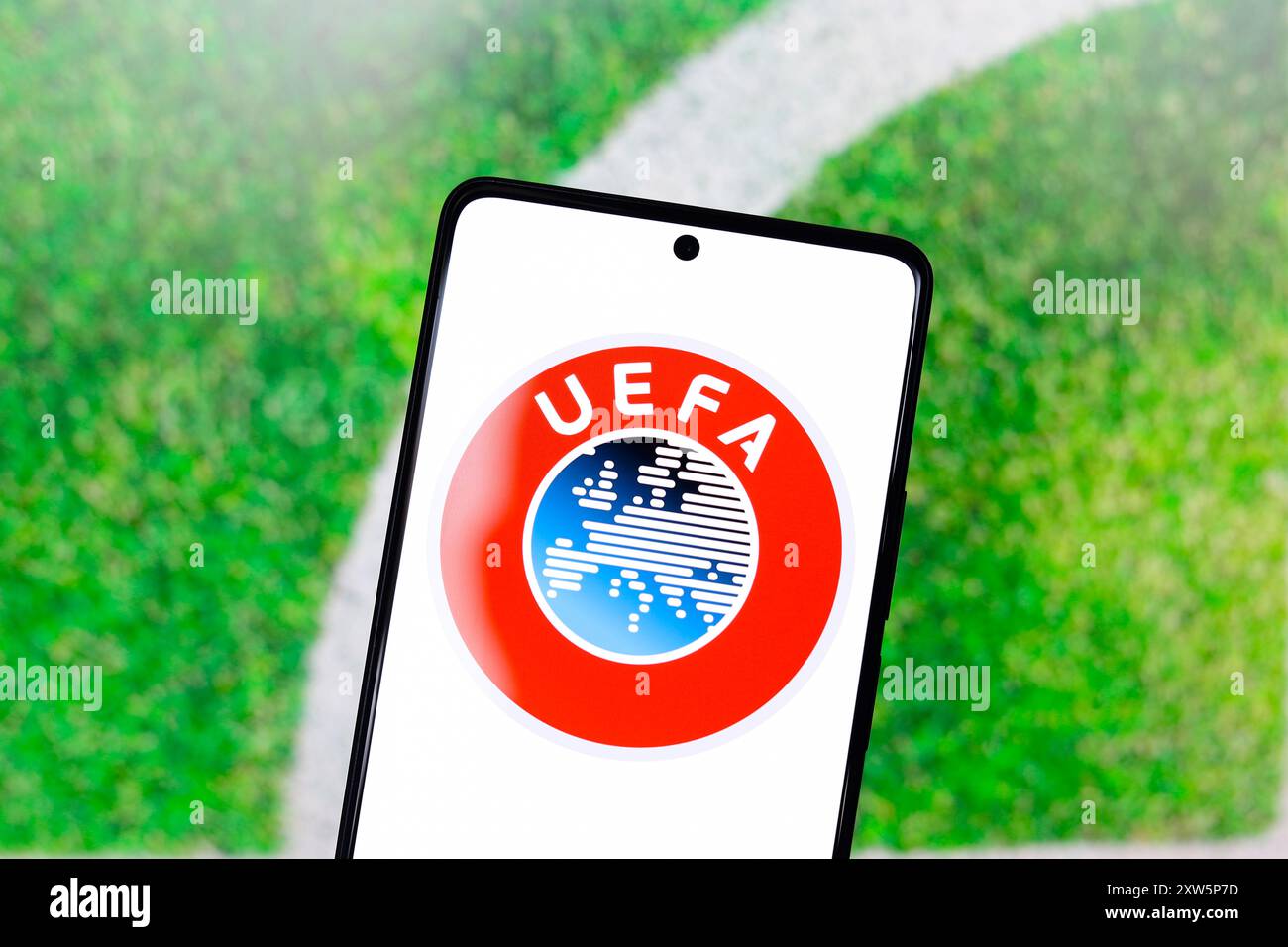 In this photo illustration, the Union of European Football Associations ...