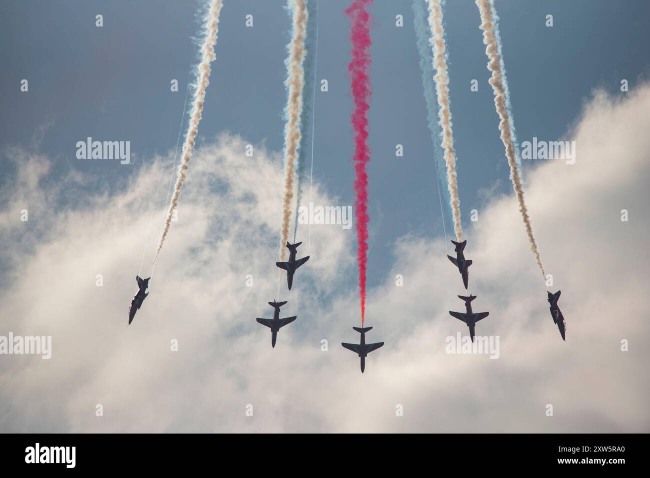 The Red Arrows at Blackpool Air Show, closing the show on Sunday August ...