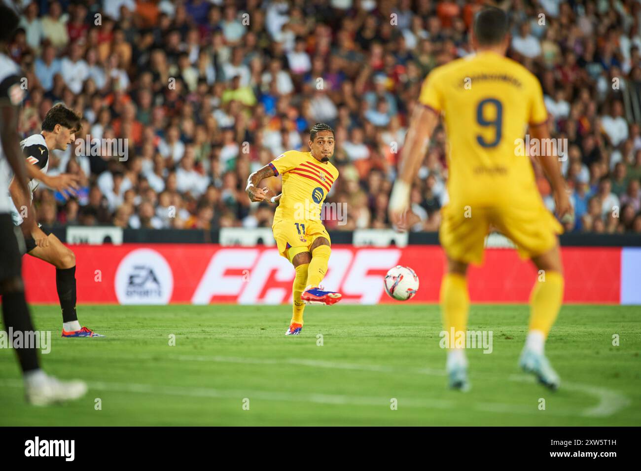 Raphael Dias Belloli Raphinha of FC Barcelona seen in action during the ...