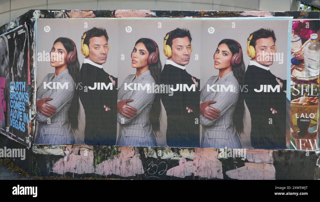 Los Angeles, California, USA 14th August 2024 Jimmy Fallon and Kim ...