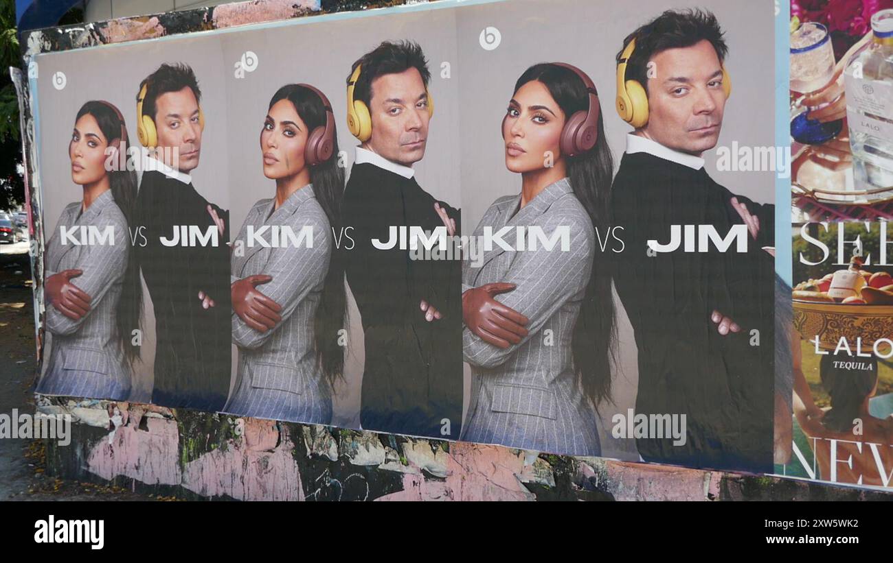 Los Angeles, California, USA 14th August 2024 Jimmy Fallon and Kim ...