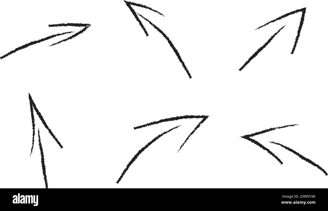 Hand-drawn black arrows in various directions Stock Vector Image & Art ...