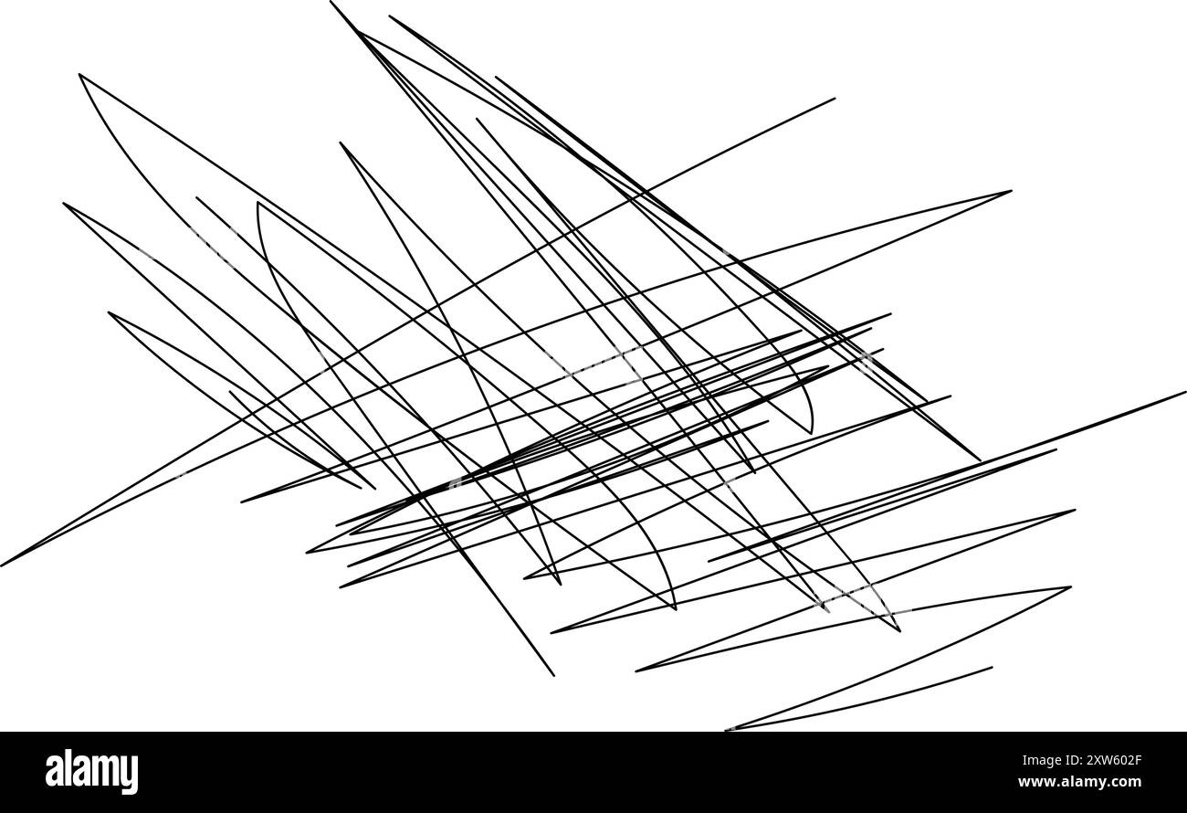 Abstract line art featuring sketches in black Stock Vector Image & Art ...