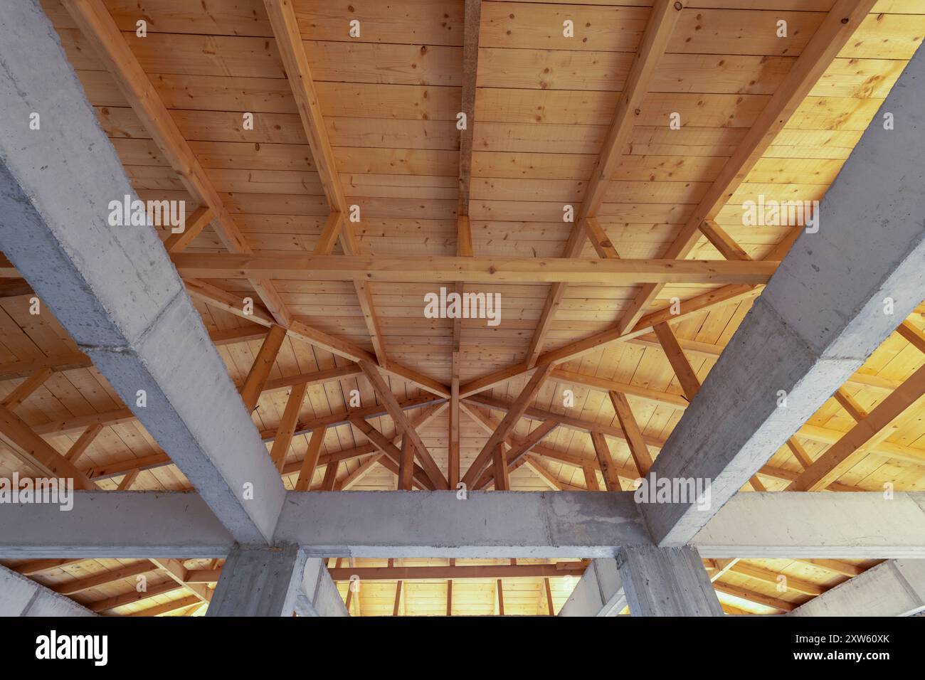 Wood roof and ceiling hi-res stock photography and images - Alamy