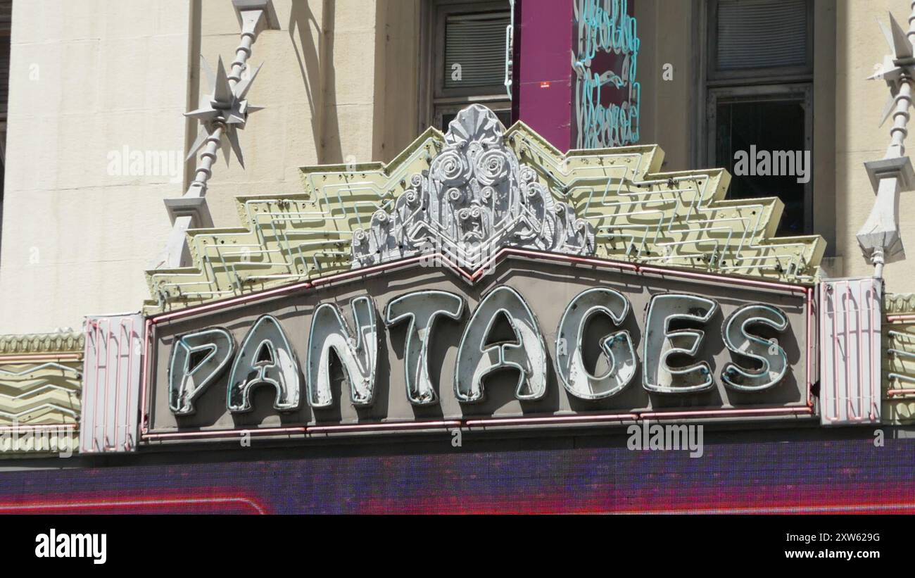 Los Angeles, California, USA 14th August 2024 Marquee at Pantages ...