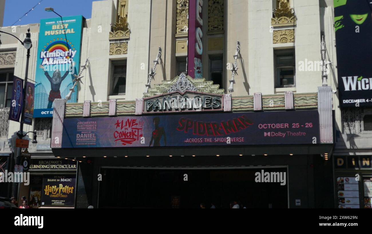 Los Angeles, California, USA 14th August 2024 Spiderman Marquee at ...
