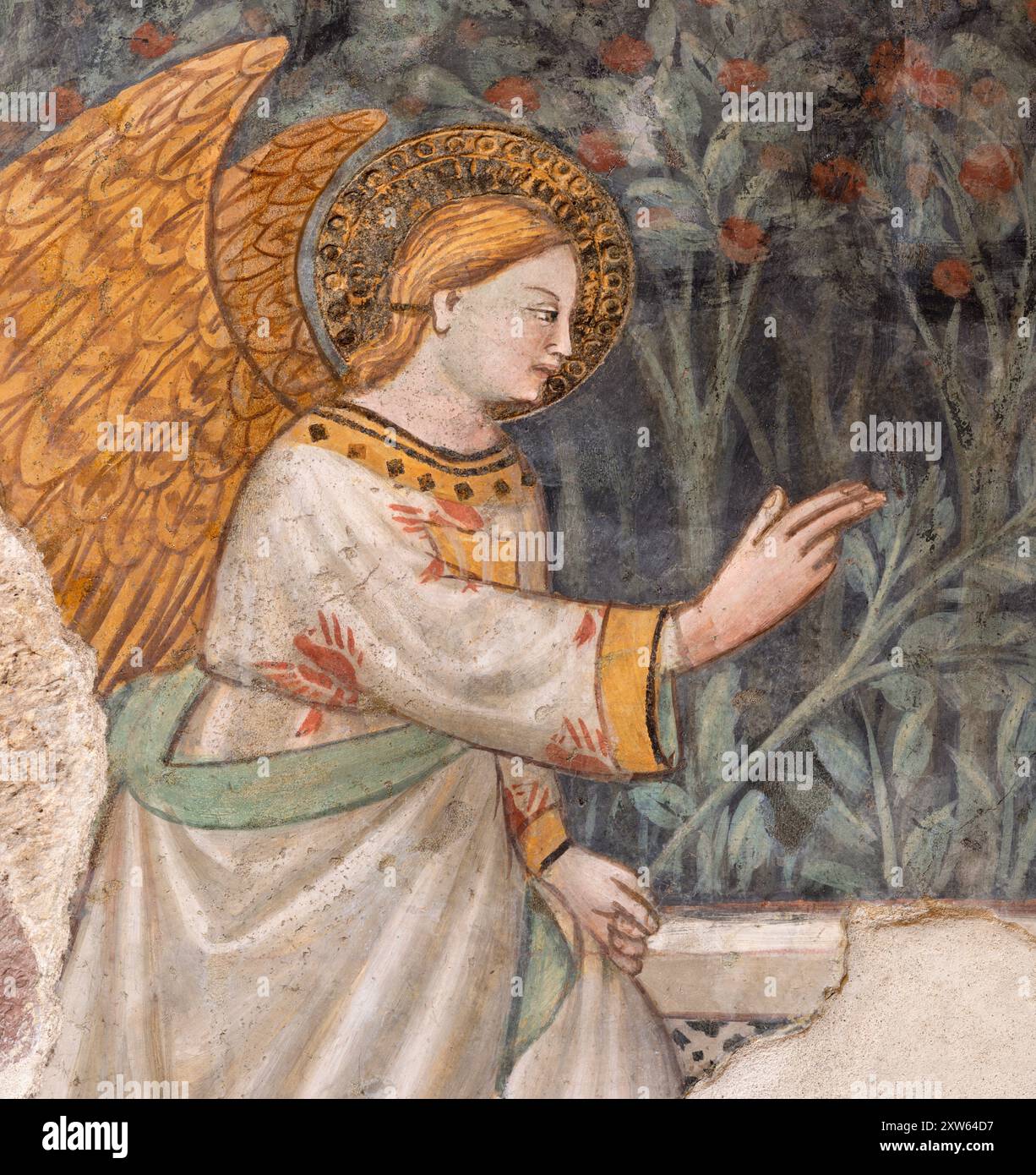 ASSISI, ITALY - MAY 17, 2024: The detail of medieval fresco of ...