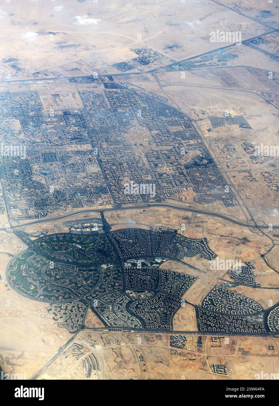Aerial view of the new Cairo city in Egypt Stock Photo - Alamy