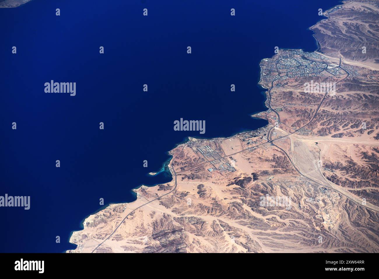 Aerial view of the coastal town of Haql in Saudi Arabia Stock Photo - Alamy