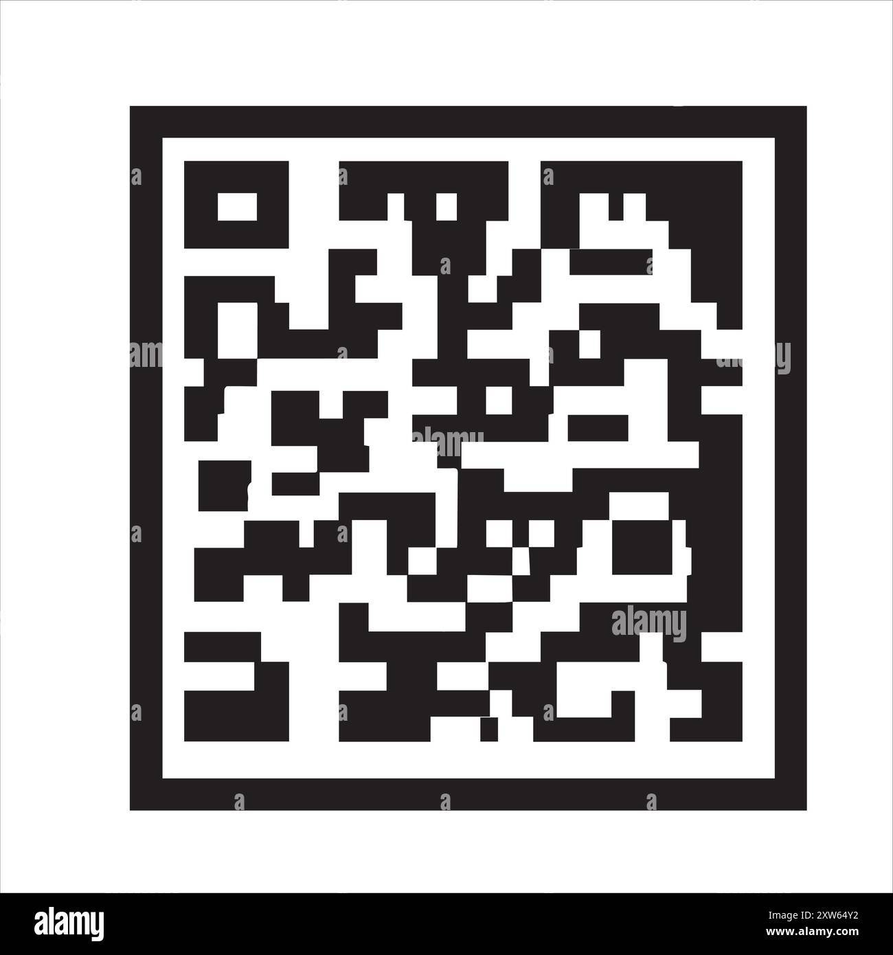 black and white QR code Stock Vector Image & Art - Alamy