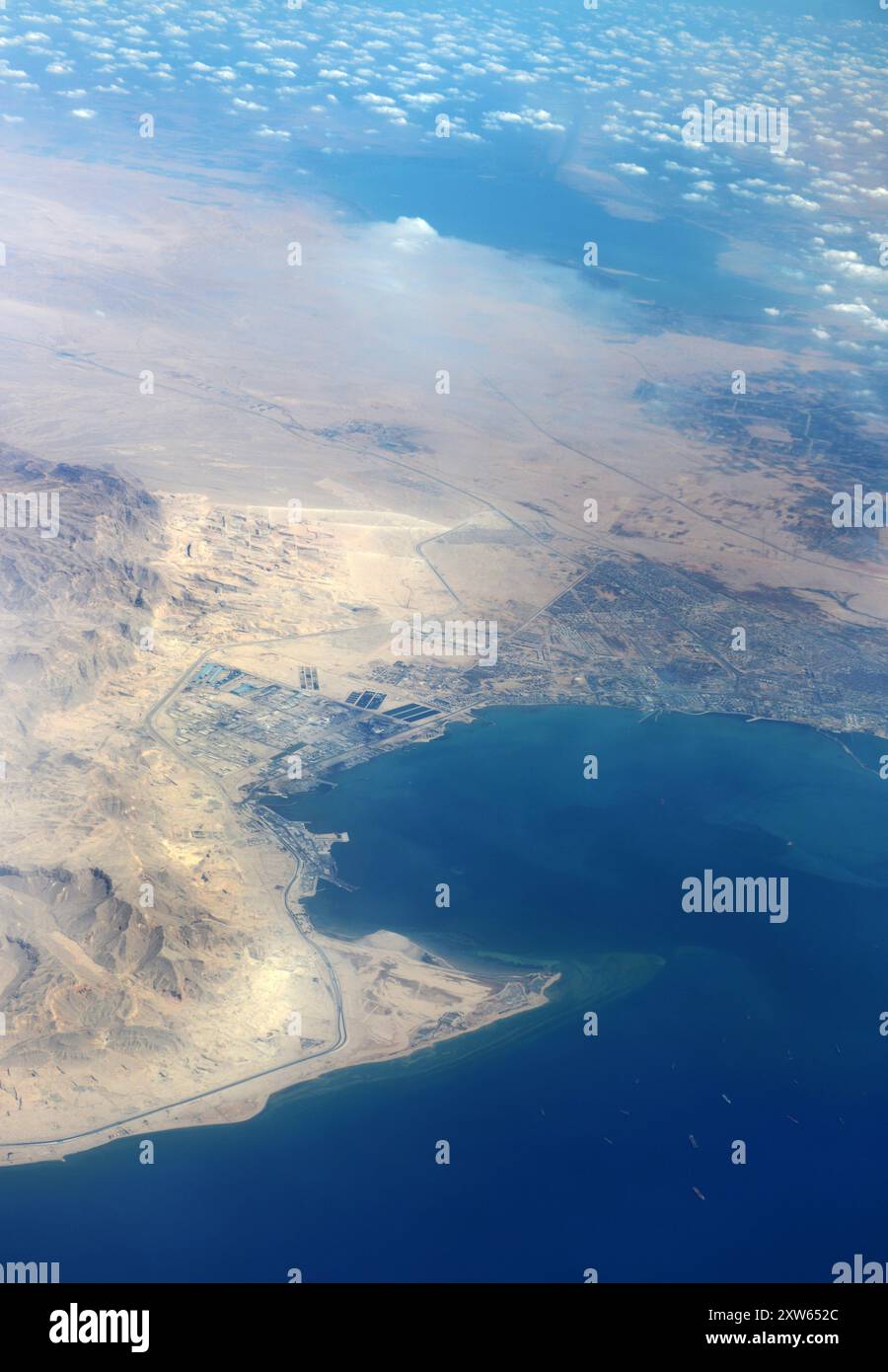 Aerial view of the Gulf of Suez, Egypt Stock Photo - Alamy