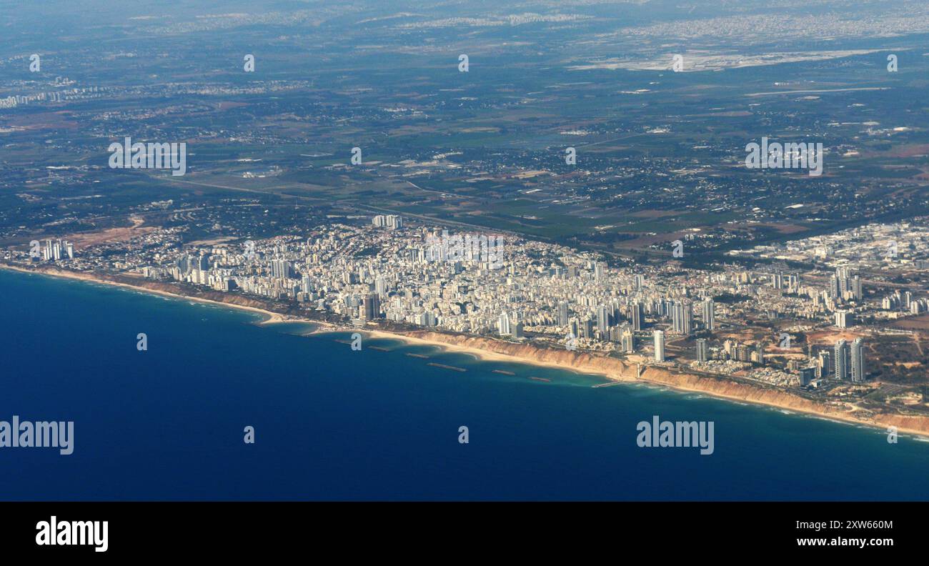 Aerial view of Netanya, Israel Stock Photo - Alamy
