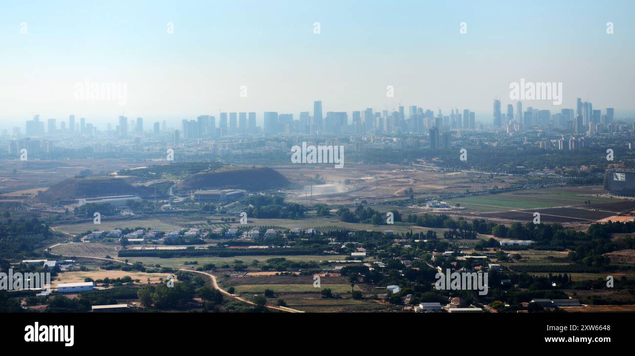 Aerial view of Gush Dan, Israel Stock Photo - Alamy