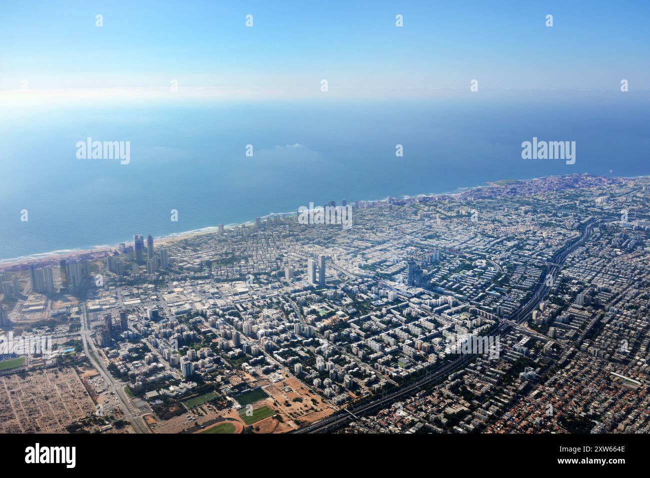 Aerial views of the Southern part of Gush Dan in Israel Stock Photo - Alamy