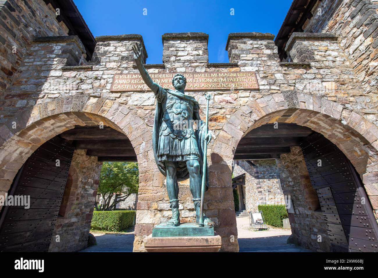 The main gate of the Roman fort Saalburg near Frankfurt, Germany Stock ...