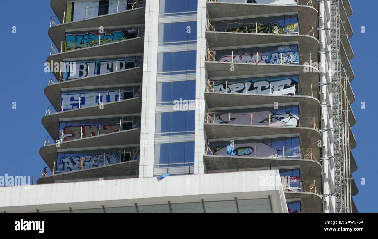 Los Angeles, California, USA 14th August 2024 Graffiti Towers, Graffiti ...