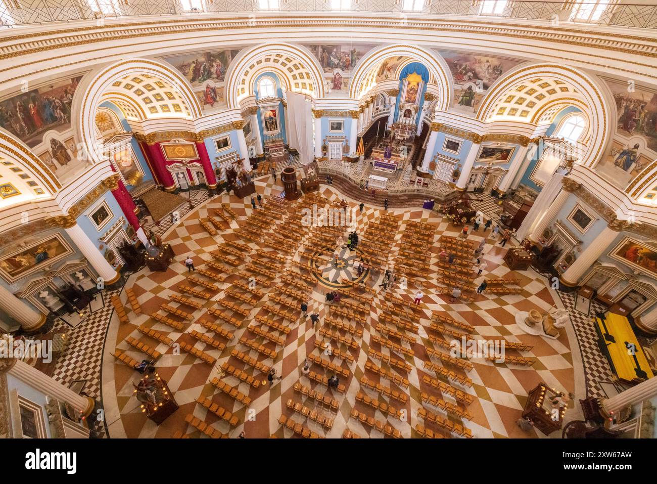 23 Mar 2023. Malta, Mosta. The Sanctuary Basilica of the Assumption of ...