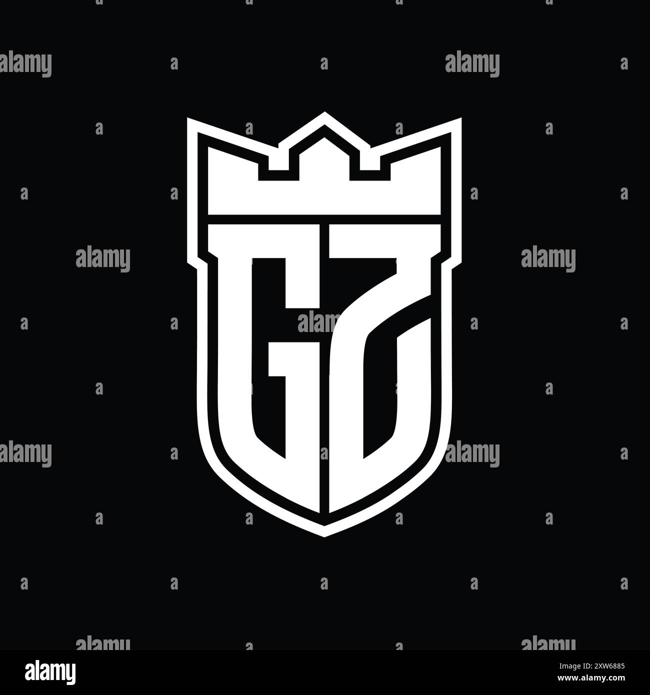Gz letter logo design hi-res stock photography and images - Alamy
