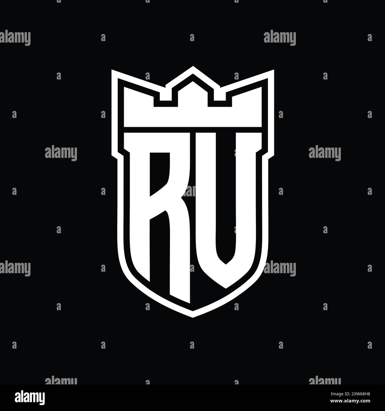 Rv letter shield hi-res stock photography and images - Alamy