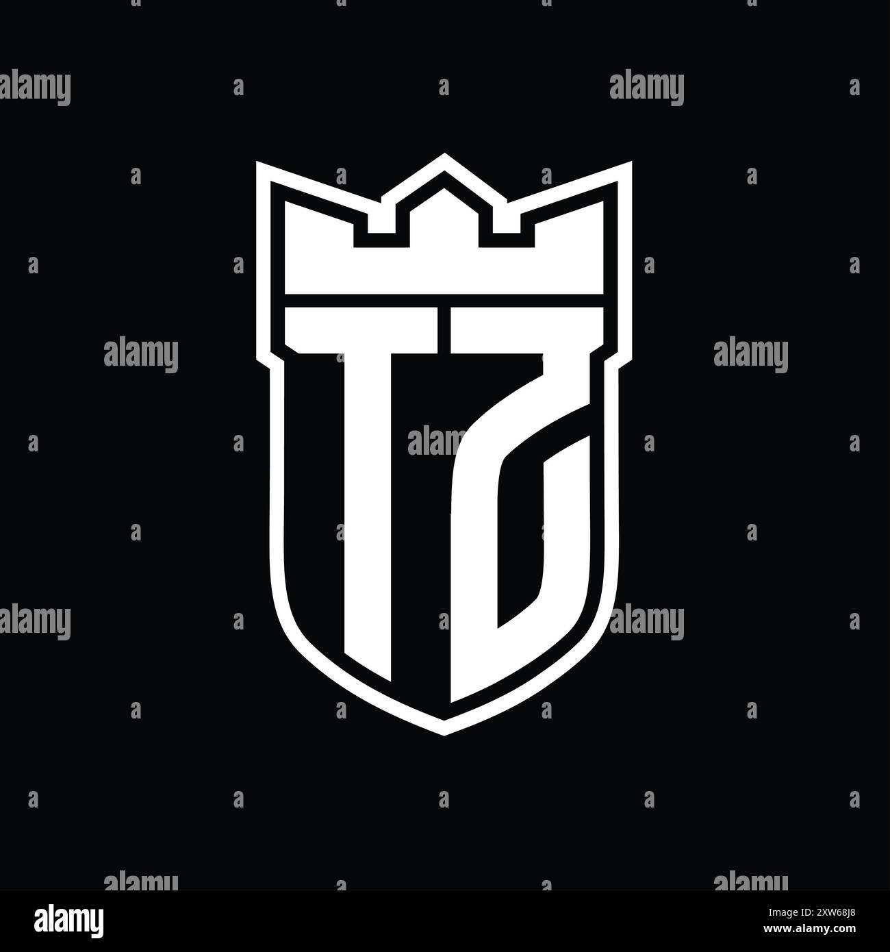 Tz modern logo hi-res stock photography and images - Alamy