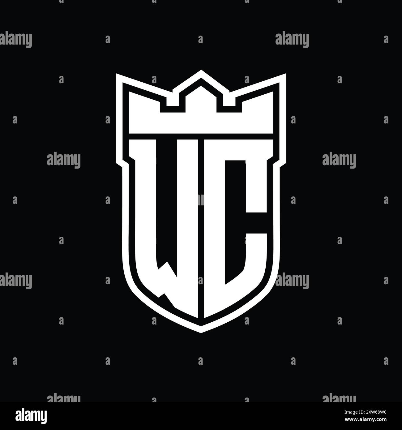 Initial wc logo hi-res stock photography and images - Alamy